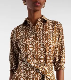 Max Mara Luxgi Printed Cotton Midi Dress