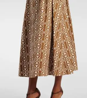 Max Mara Luxgi Printed Cotton Midi Dress