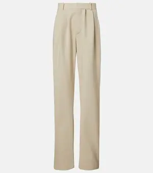Saint Laurent Pleated Wool Wide-leg Trousers