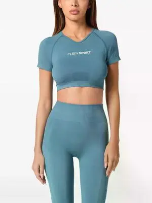 PLEIN SPORT Seamless Cropped T-shirt - Blue