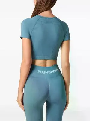 PLEIN SPORT Seamless Cropped T-shirt - Blue
