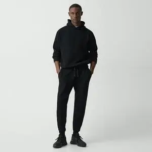 Theory Drawstring Jogger In Fine Bilen - Black
