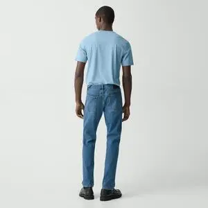 Theory Raffi Stretch Denim Jeans - Mid Blue