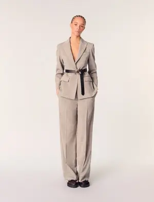 Maje Belted Suit Jacket