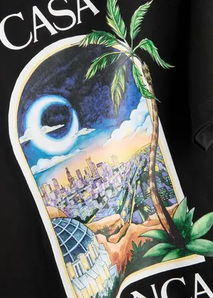 Casablanca La Night Logo Cotton T-shirt