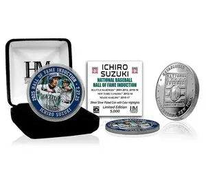 HIGHLAND MINT Ichiro Suzuki Hall Of Fame Induct Ion Silver Coin - One-color