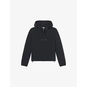 Sandro Hooded Zip-up Jacket - Noir / Gris