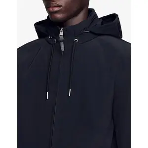 Sandro Hooded Zip-up Jacket - Noir / Gris