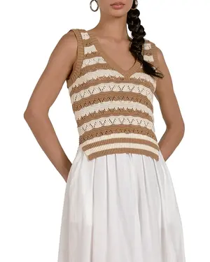 Elan Mixed Media Knit Midi Dress