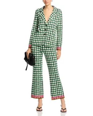 ALDO MARTINS Plaid Knit Pants - Green