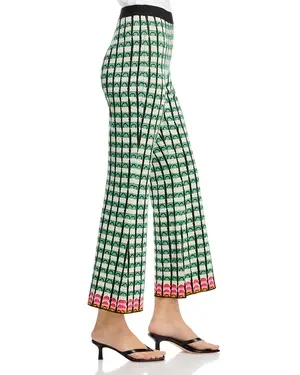 ALDO MARTINS Plaid Knit Pants - Green