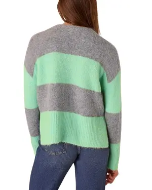 Whistles Striped Pullover Sweater - Green/multi