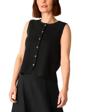 Whistles Button Detailed Vests For Women