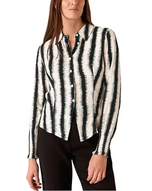 Whistles Hazy Stripe Fitted Shirt