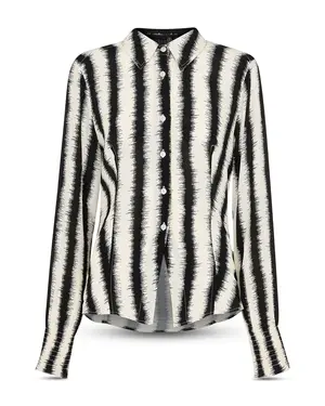 Whistles Hazy Stripe Fitted Shirt