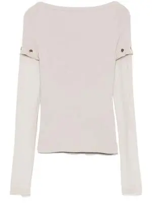 Sportmax Layered Crewneck Sweater Grey