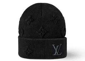 LOUIS VUITTON Crush Monogram Beanie - Black