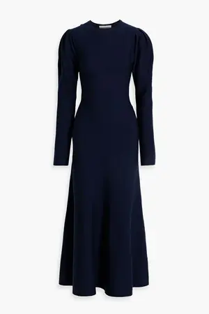 Gabriela Hearst Hannah Wool Midi Dress - Navy