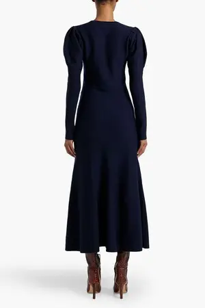 Gabriela Hearst Hannah Wool Midi Dress - Navy