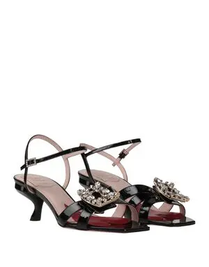 ROGER VIVIER Leather Sandals - Black