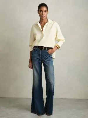 REISS Isobel Open-collar Shirt
