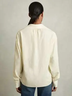 REISS Isobel Open-collar Shirt