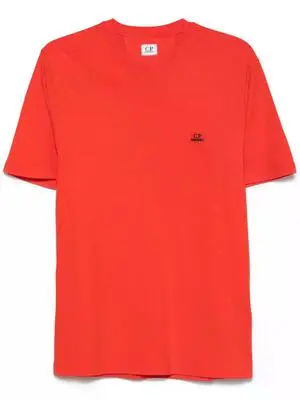 C.P. COMPANY Logo-embroidered T-shirt - Red
