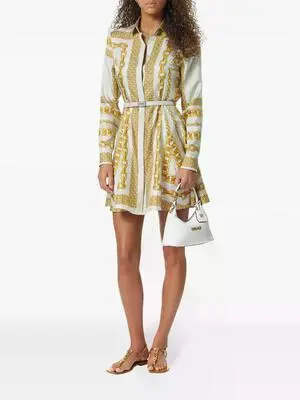 Versace Treasure Silk Midi Shirt Dress
