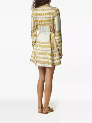 Versace Treasure Silk Midi Shirt Dress