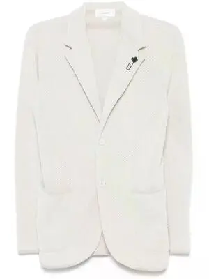 LARDINI Textured Blazer - Neutrals