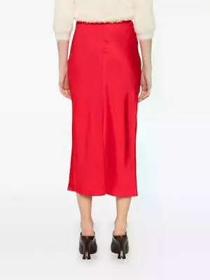 AMI Paris Satin Midi Skirt