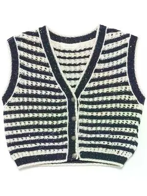 Palm Angels Striped Knit Vest
