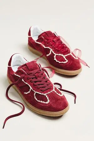 ALOHAS Tb.490 Rife Crochet Leather Sneakers - Burgundy