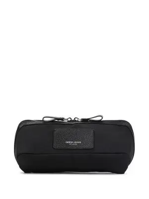 Giorgio Armani Logo-print Wash Bag - Black