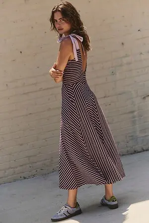Free People Cecelia Midi Dress - Cool Violet Combo