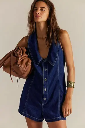 Free People We The Free Dover Playsuit - Blue Raspberry