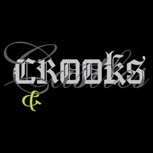 CROOKS & CASTLES Overlay Dark Logo Short Sleeve Graphic T-shirt - Black