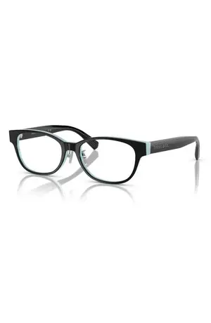 Tiffany & Co. 53mm Pillow Optical Eyeglasses - Black Blue