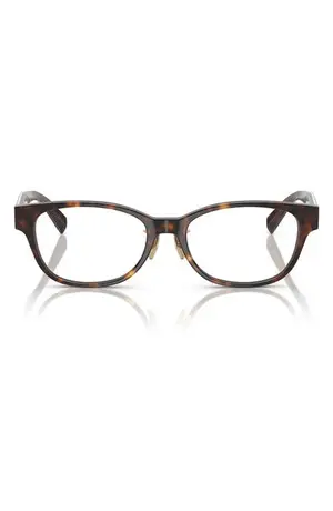 Tiffany & Co. 53mm Pillow Optical Eyeglasses - Havana