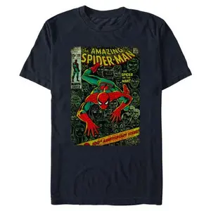 MARVEL: SPIDER-MAN Marvel Spider-man The Amazing Spider-man Classic Comic Book Cover Graphic T-shirt