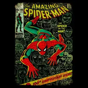 MARVEL: SPIDER-MAN Marvel Spider-man The Amazing Spider-man Classic Comic Book Cover Graphic T-shirt
