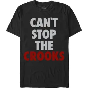 CROOKS & CASTLES Can't Stop The Crooks Quote Short Sleeve Graphic T-shirt - Black