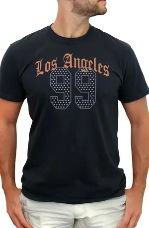 LOST GODS Los Angeles 99 Short Sleeve Graphic T-shirt - Black