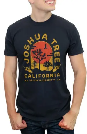 LOST GODS Joshua Tree California Distressed Graphic T-shirt