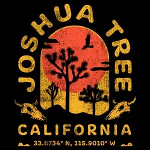 LOST GODS Joshua Tree California Distressed Graphic T-shirt