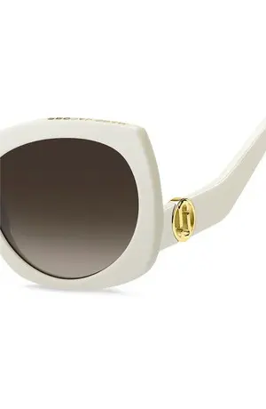 Marc Jacobs 57mm Butterfly Sunglasses - Ivory/ Brown Sf