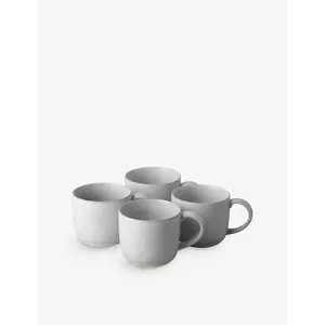 FABLE Stackable Ceramic Stoneware Mugs Set Of Four - Stone Blue
