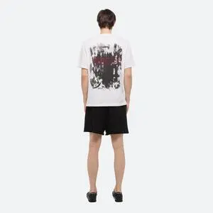 Helmut Lang Scribble Logo Tee - White/black