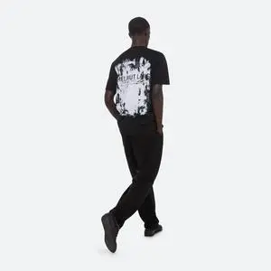 Helmut Lang Black Scribble Relaxed Tee - Black/white