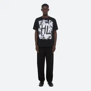 Helmut Lang Black Scribble Relaxed Tee - Black/white